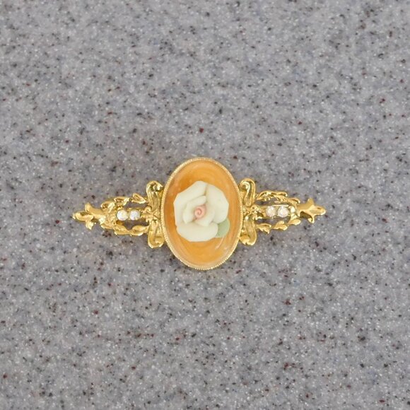 1928 | Jewelry | 928 Porcelain Rose Brooch | Poshmark